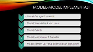 Implementasi kebijakan publik | PPTX