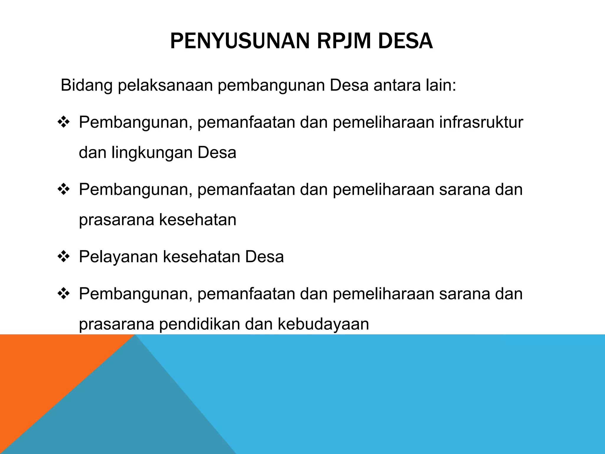 Perencanaan Pembangunan Desa | PPTX