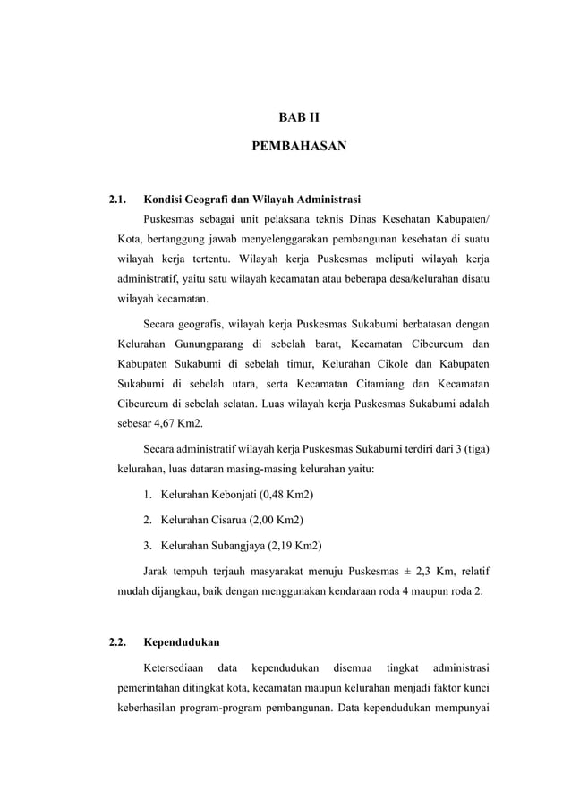 Kel. 13 upt puskesmas sukabumi | PDF