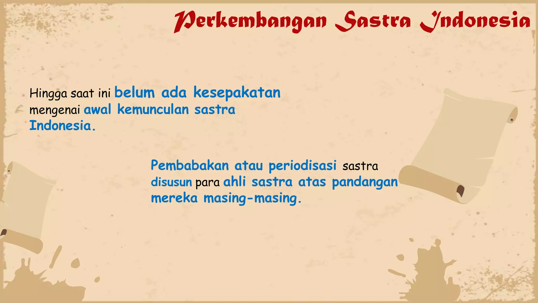 Perkembangan Sastra Indonesia | PDF