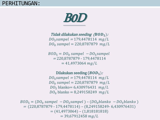 Anilisis Kadar DO dan BOD Pada Perairan | PPTX