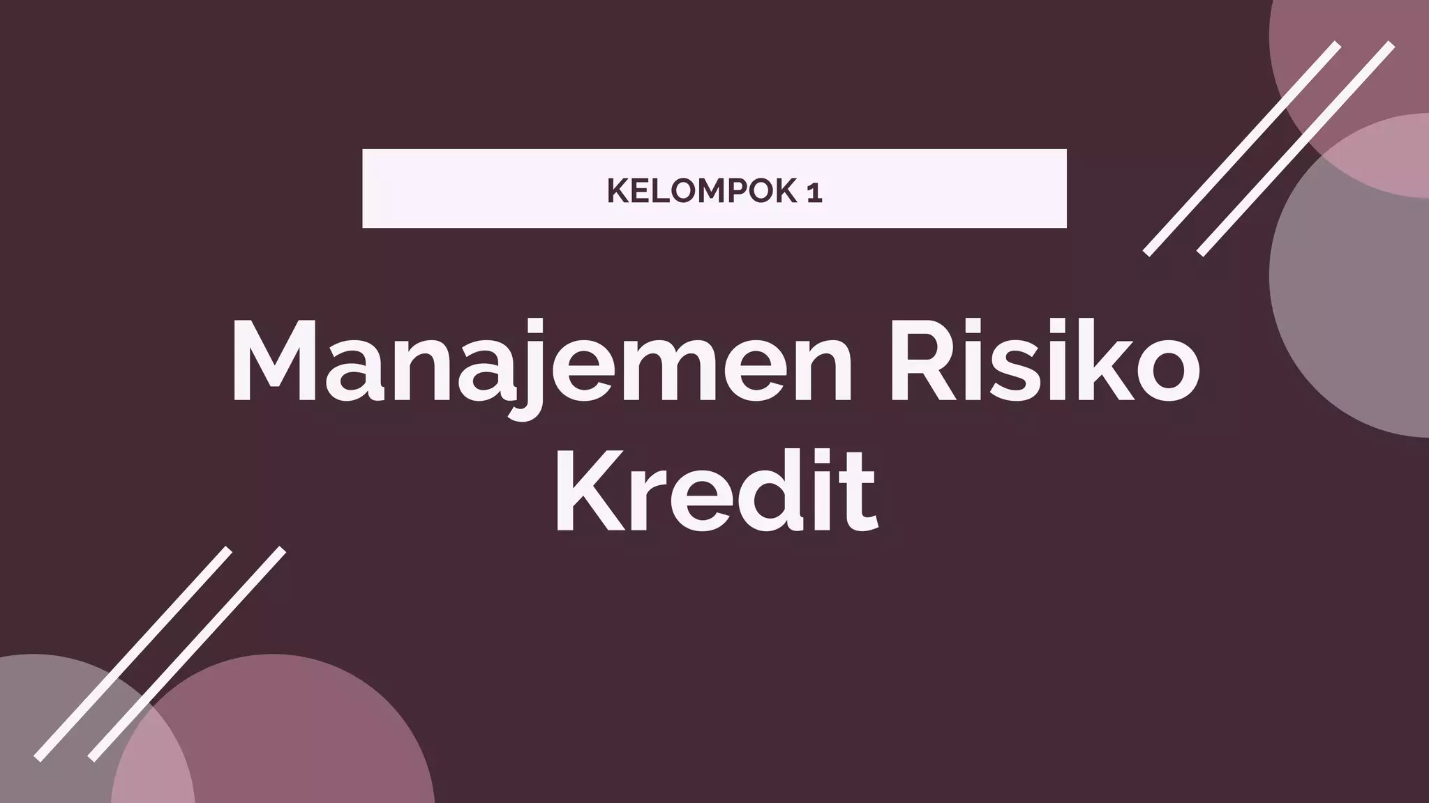 manajemen risiko kredit | PDF