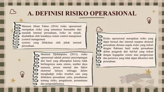 manajemen risiko operasional | PPT