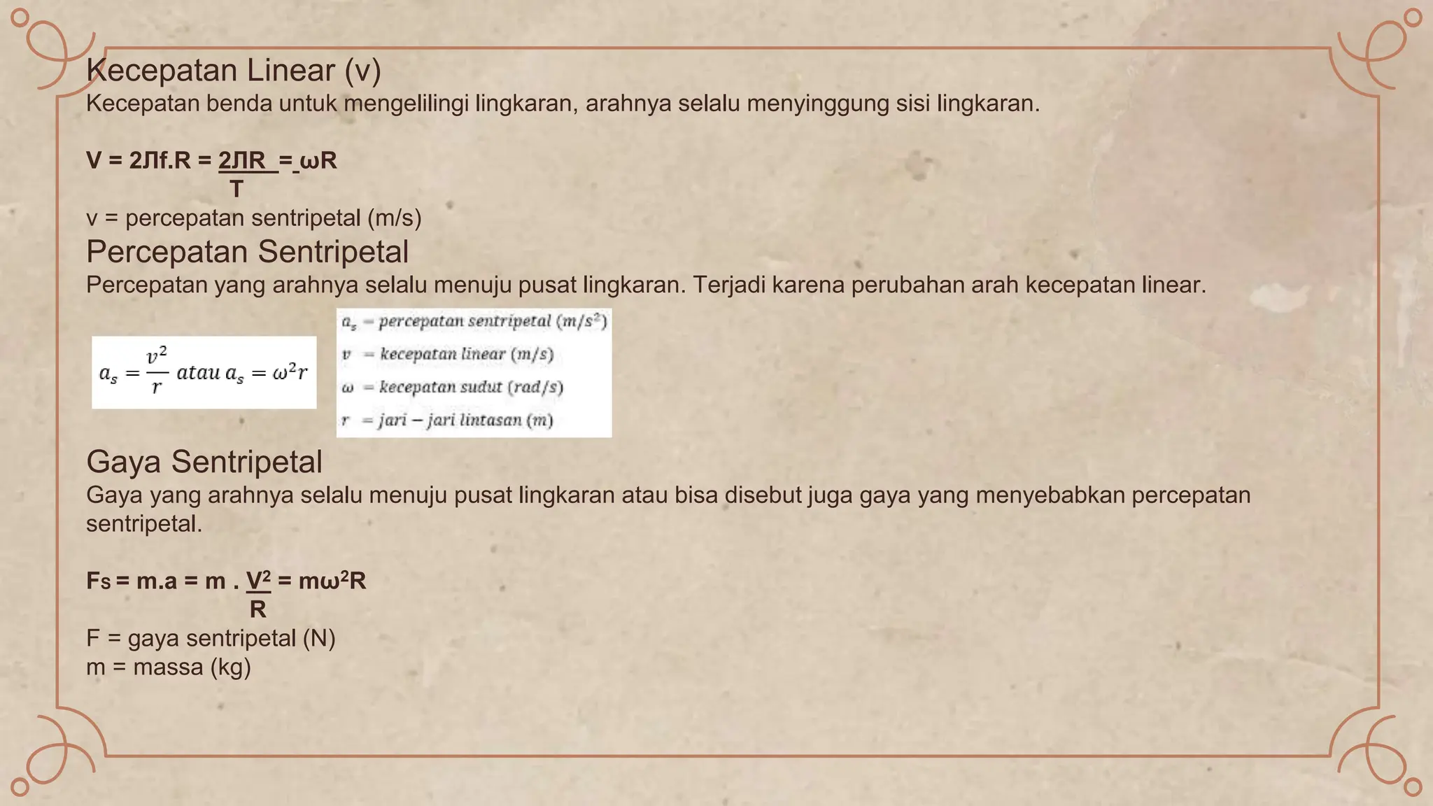 power point gerak melingkar fisika sekolah | PPTX