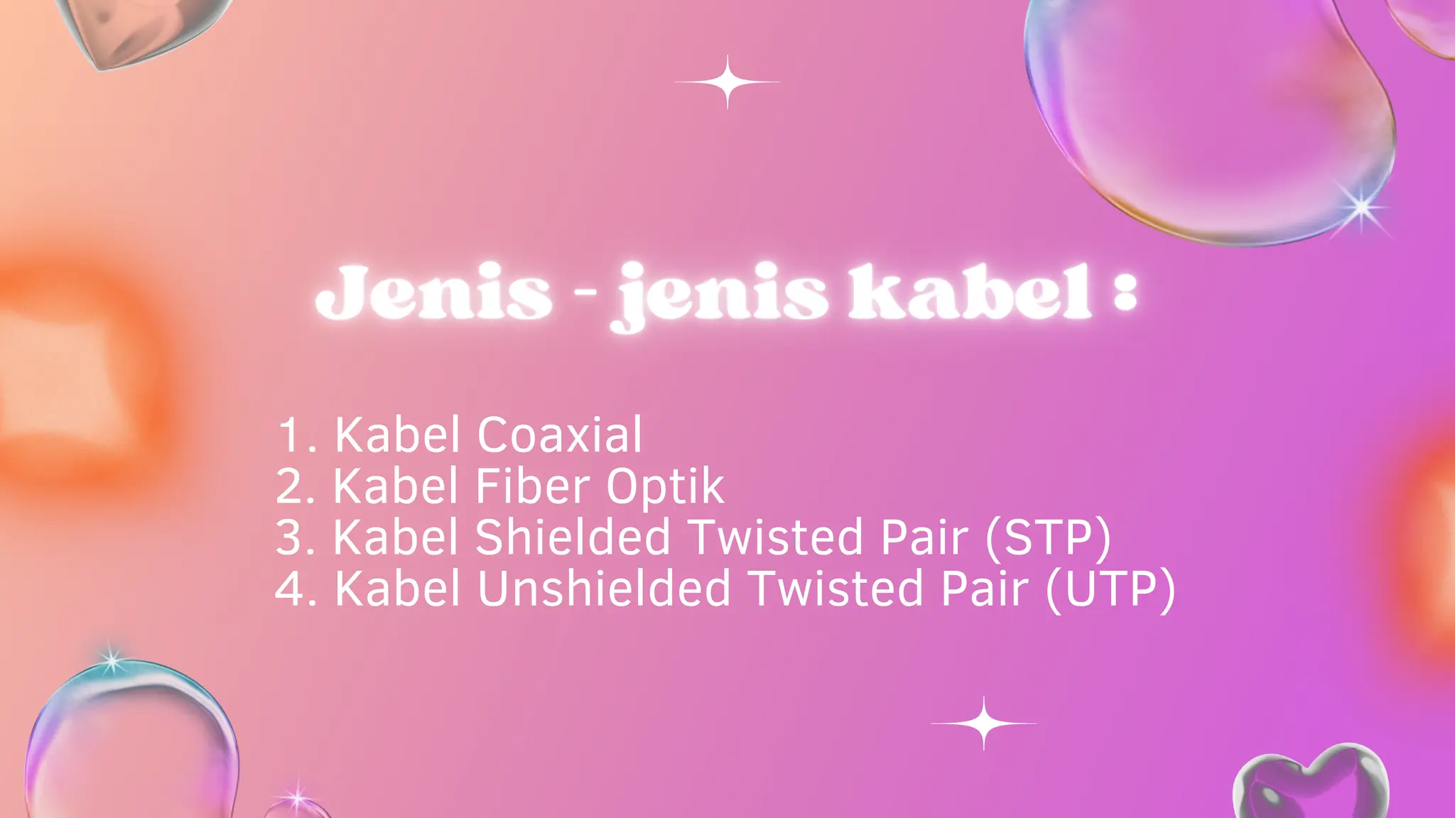 Jenis-jenis kabel-Jenis-jenis kabel-Jenis-jenis kabel- | PPT