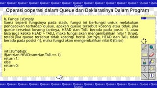 Queue (Antrian) - Struktur Data - Teknologi Informasi | PPT