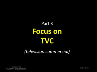 Kel marketing presentation tvc | PPTX