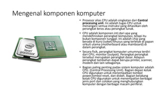 komponen penyusun komputer | PPT