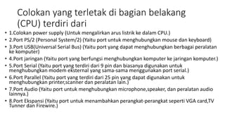 komponen penyusun komputer | PPTX