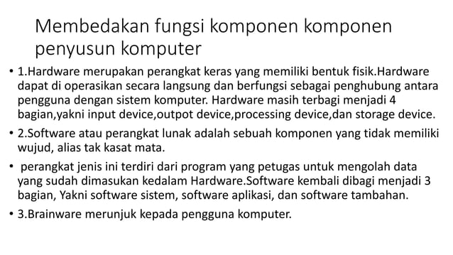 komponen penyusun komputer | PPTX