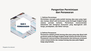 Materi Presentasi Permintaan dan Penawaran | PPTX