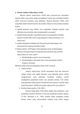 Kel 10. farmakoekonomi makalah-kualitas hidup | PDF