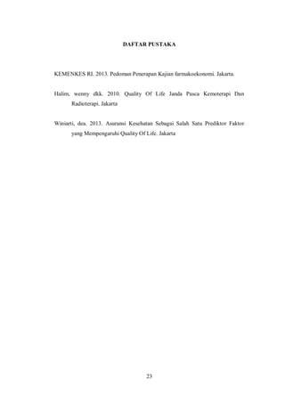 Kel 10. farmakoekonomi makalah-kualitas hidup | PDF