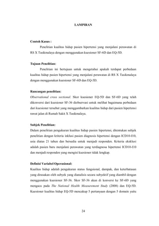 Kel 10. farmakoekonomi makalah-kualitas hidup | PDF