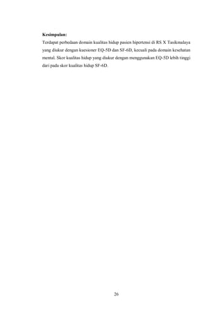 Kel 10. farmakoekonomi makalah-kualitas hidup | PDF