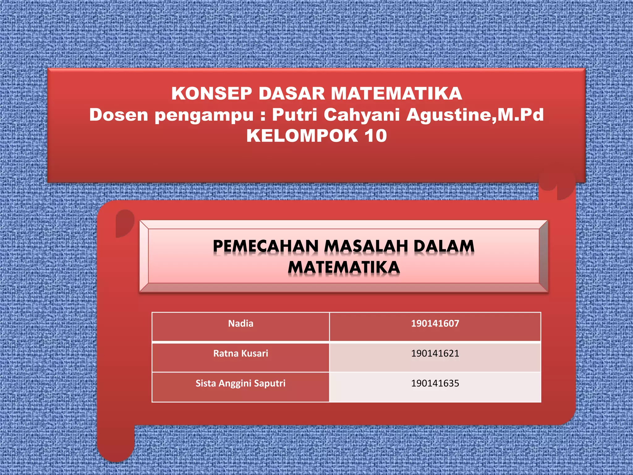 Kel 10 ppt singkat pemecahan masalah dalam mtk | PPT