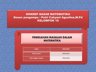 Kel 10 ppt singkat pemecahan masalah dalam mtk | PPT