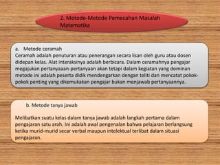 Kel 10 ppt singkat pemecahan masalah dalam mtk | PPT
