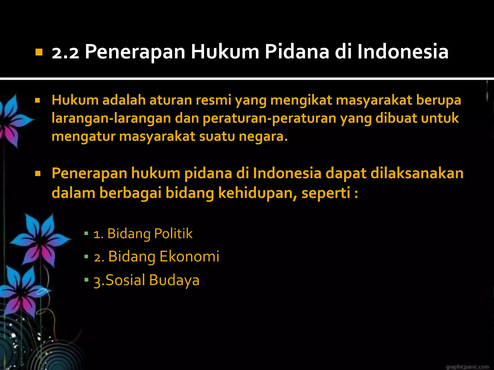 Sistem Hukum Pidana di Indonesia | PPT