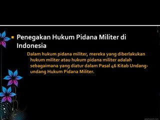 Sistem Hukum Pidana di Indonesia | PPTX