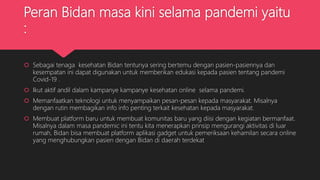 PERAN BIDAN DIMASA PANDEMI | PPT
