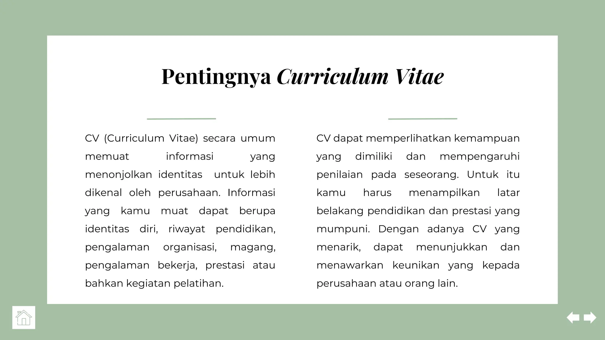 power point curriculum vitae pengertian contoh | PPTX