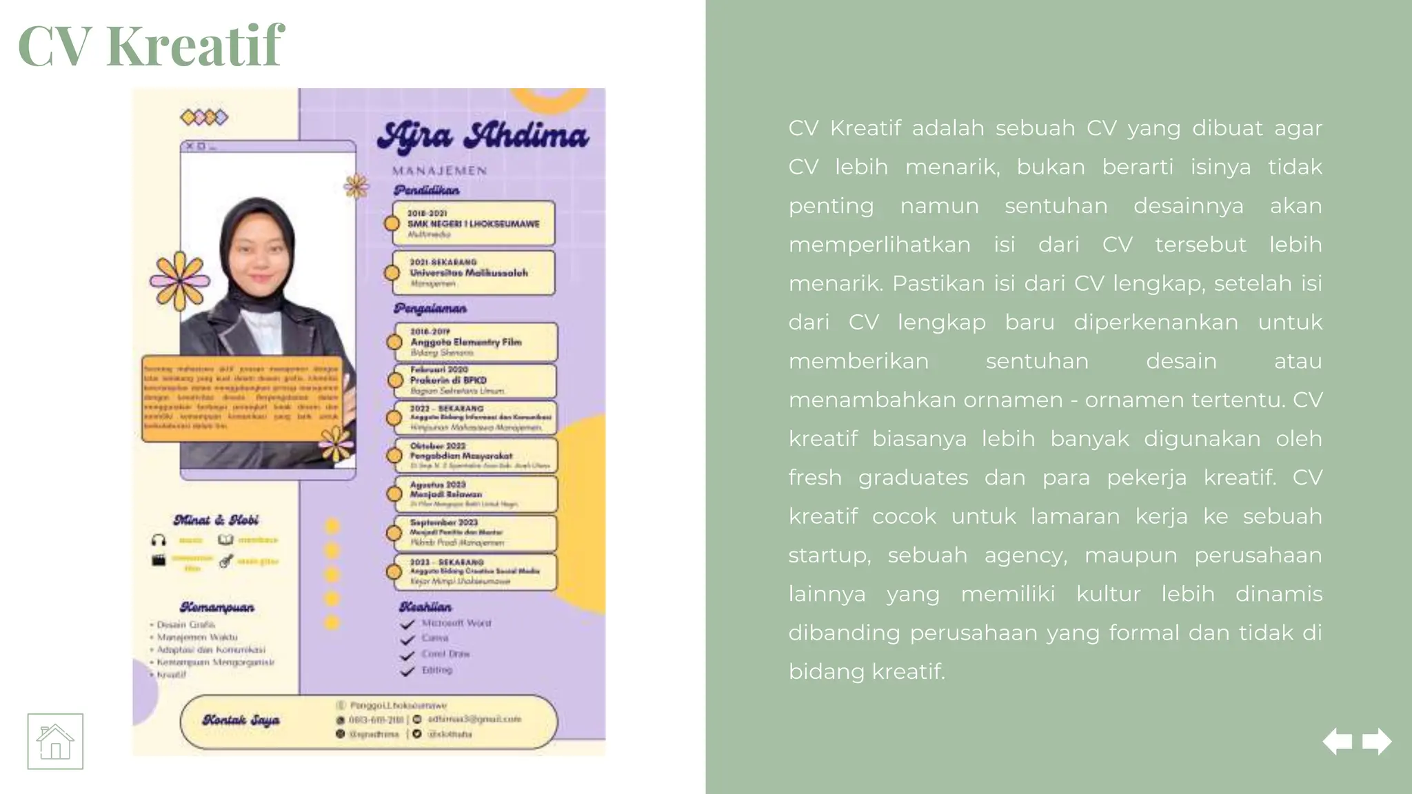 power point curriculum vitae pengertian contoh | PPTX
