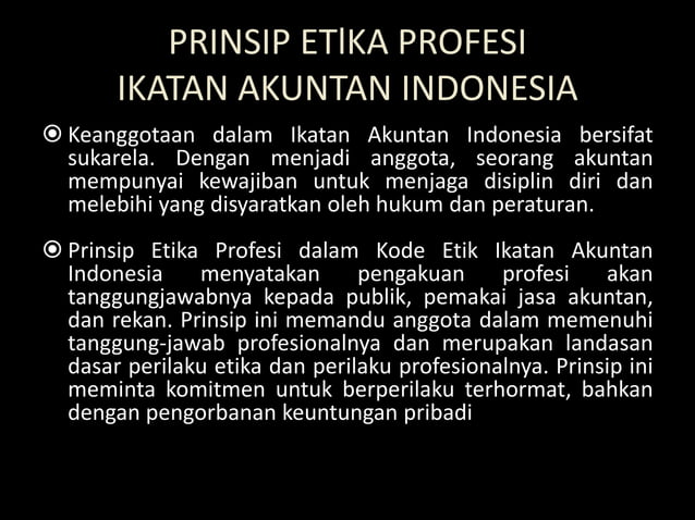 ETIKA PROFESI AKUNTANSI | PPTX