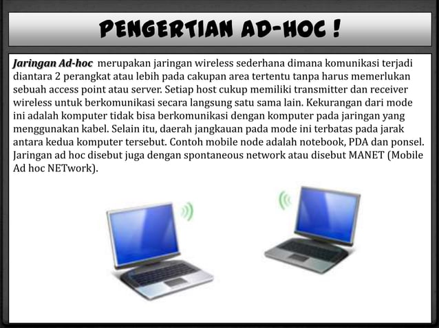 jaringan ad hoc | PPTX