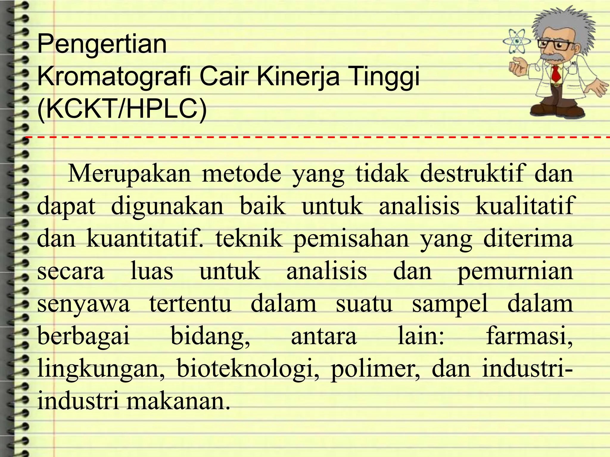 KEL 1 KCKT KAI.pptx. kromatografi cair kinerja tinggi | PPTX