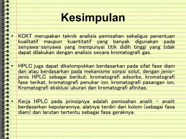 KEL 1 KCKT KAI.pptx. kromatografi cair kinerja tinggi | PPTX