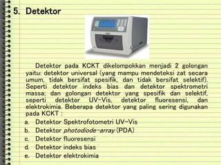 KEL 1 KCKT KAI.pptx. kromatografi cair kinerja tinggi | PPTX