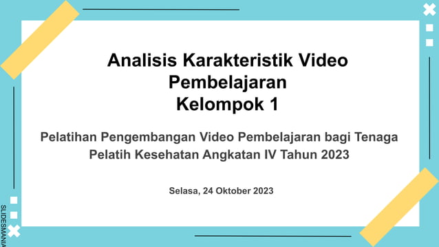 Konsep Video Pembelajaran | PPTX