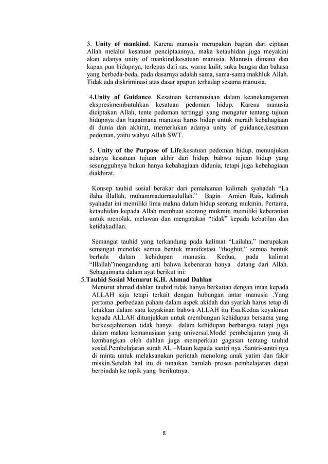 Kel 2 agama (urgensi tauhid sosial) | DOC