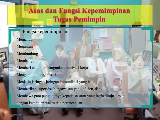 Asas dan Fungsi kepemimpinan dan Tugas Pemimpin | PPTX