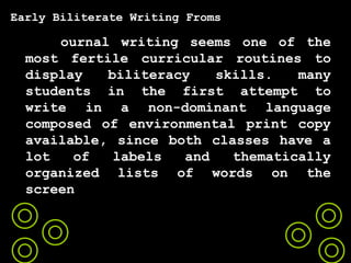 Learning to read and write in two languages | PPT