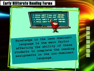 Learning to read and write in two languages | PPT