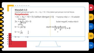 persamaan garis hesse (persamaan garis normal) | PPTX