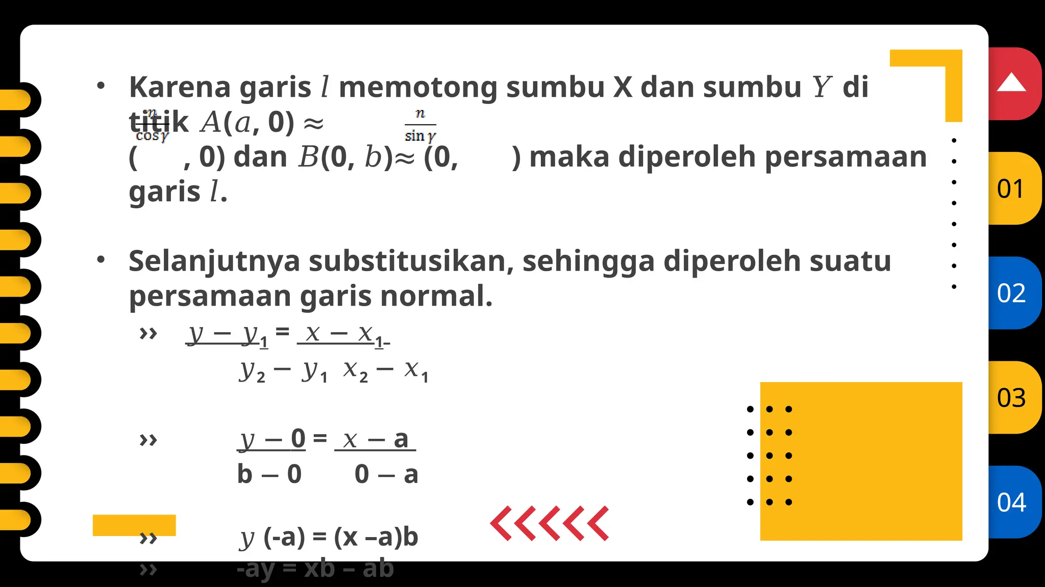 persamaan garis hesse (persamaan garis normal) | PPTX