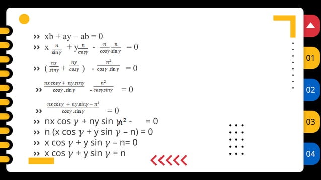 persamaan garis hesse (persamaan garis normal) | PPTX