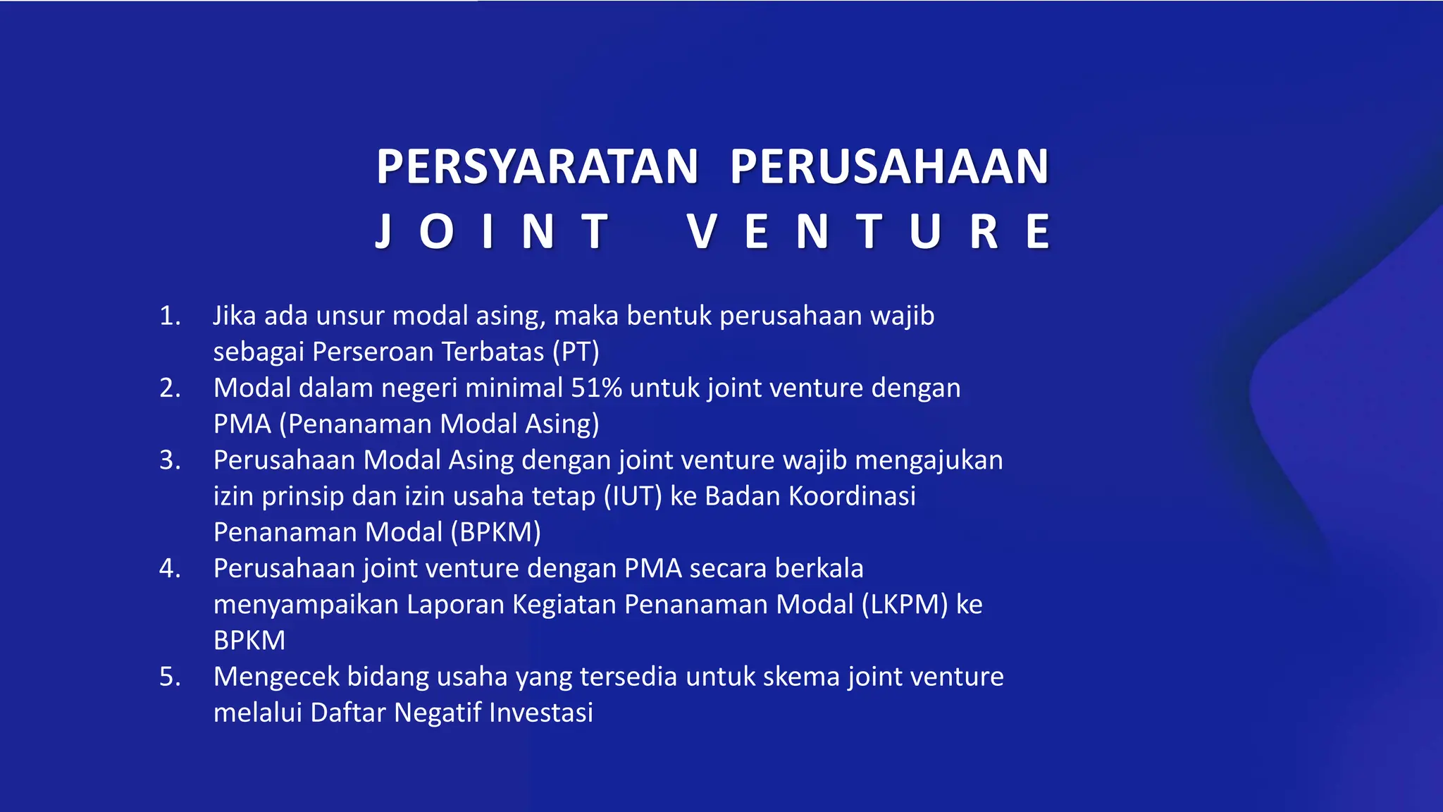 CONTOH MAKALAH JOINT VENTURE DAN ENTERPRISE DALAM HUKUM INVESTASI | PPTX