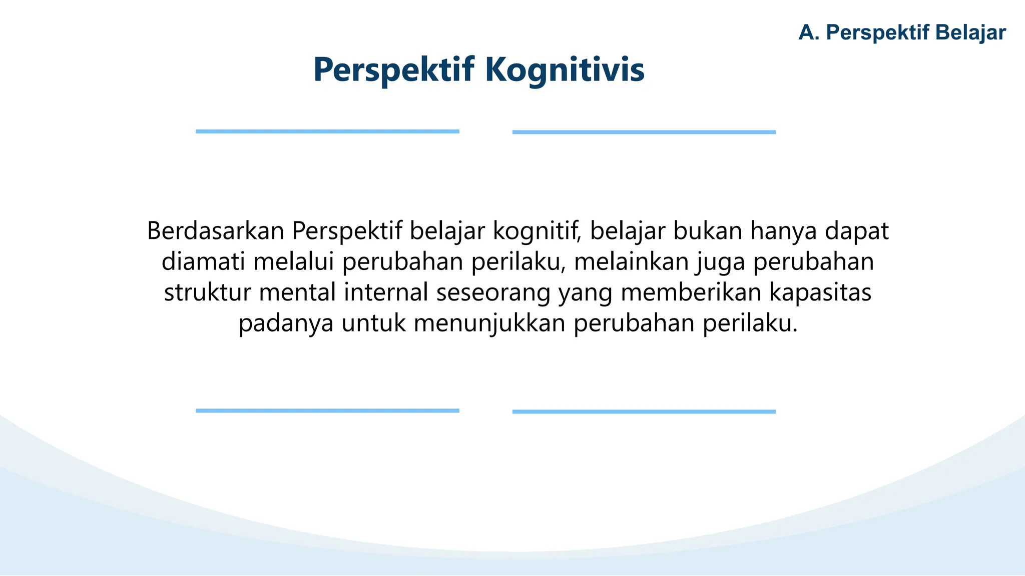 Perspektif belajar dan strategi pembelajaran | PPTX