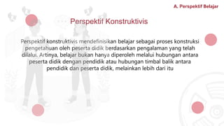 Perspektif belajar dan strategi pembelajaran | PPTX