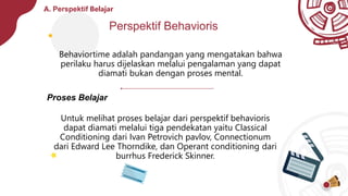 Perspektif belajar dan strategi pembelajaran | PPTX