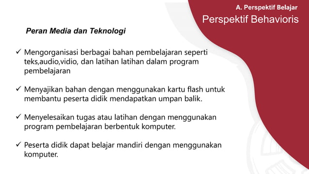 Perspektif belajar dan strategi pembelajaran | PPTX