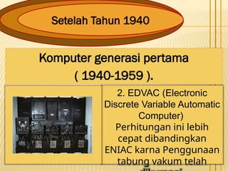 Kel 4 Informatika sejarah komputer generasi terbaru | PPT