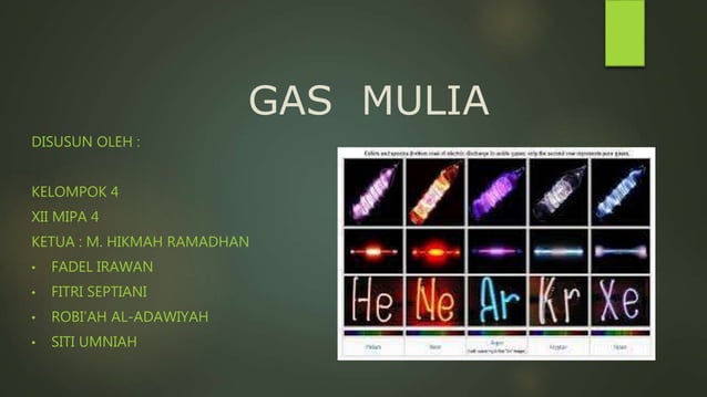kimia gas mulia ppt | PPTX