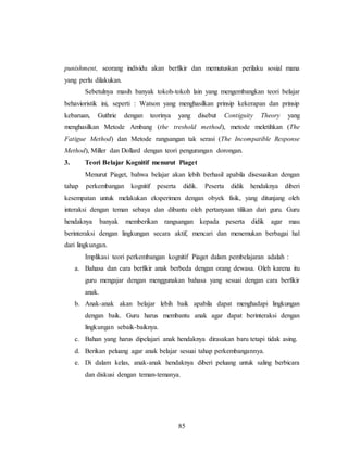 BELAJAR SEBAGAI PERUBAHAN TINGKAH LAKU | DOCX