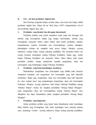 BELAJAR SEBAGAI PERUBAHAN TINGKAH LAKU | DOCX