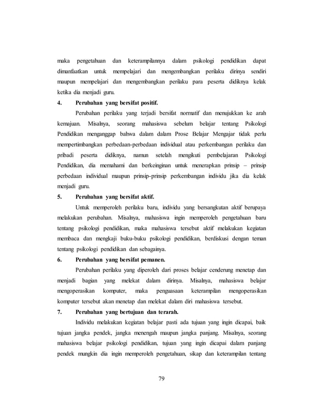 BELAJAR SEBAGAI PERUBAHAN TINGKAH LAKU | DOCX